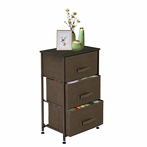 Nightstand Bedside Table Drawer Cabinet 29" 3 Fabric Drawers Bedroom Bedside Nightstand Table Wooden Cabinet Storage Drawer Storage Dresser Easy To Assemble With A Simple Structure Storage Tower Dress