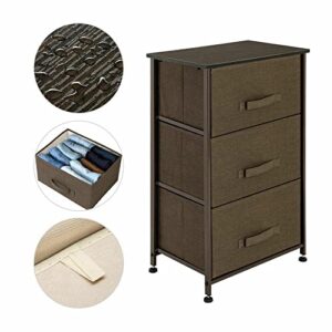 Nightstand Bedside Table Drawer Cabinet 29" 3 Fabric Drawers Bedroom Bedside Nightstand Table Wooden Cabinet Storage Drawer Storage Dresser Easy To Assemble With A Simple Structure Storage Tower Dress