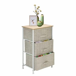 maxcbd nightstand bedside table drawer cabinet 3 tier metal storage cabinet bedside table organizer stand fabric chest bedroom drawer storage dresser storage tower dresser