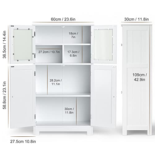 Nightstand Bedside Table Drawer Cabinet Modern Floor Bathroom Storage Cabinet Cupboard With 4 Drawers Adjustable Shelf A Cabinet With Smart Appearance And Strong Practicality Design Storage Tower Dres