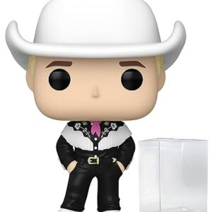 POP Movies: Barbie - Western Cowboy Ken Funko Vinyl Figure (Bundled with Compatible Box Protector Case), Multicolor, 3.75 inches