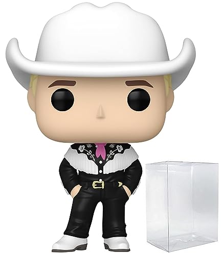 POP Movies: Barbie - Western Cowboy Ken Funko Vinyl Figure (Bundled with Compatible Box Protector Case), Multicolor, 3.75 inches