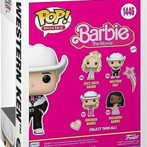 POP Movies: Barbie - Western Cowboy Ken Funko Vinyl Figure (Bundled with Compatible Box Protector Case), Multicolor, 3.75 inches