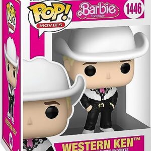 POP Movies: Barbie - Western Cowboy Ken Funko Vinyl Figure (Bundled with Compatible Box Protector Case), Multicolor, 3.75 inches