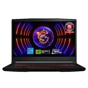 msi thin gf63 15.6" 144hz gaming laptop: 12th gen intel core i5, nvidia geforce rtx 4050, 32gb ddr4, 1tb nvme ssd, type-c, cooler boost 5, win11 home: black