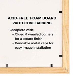 7x28 Frame Black Solid Wood Picture Frame Width 1.125 Inches | Interior Frame Depth 0.5 Inches | Abaco Bohemian Photo Frame Complete with UV Acrylic, Foam Board Backing & Hanging Hardware