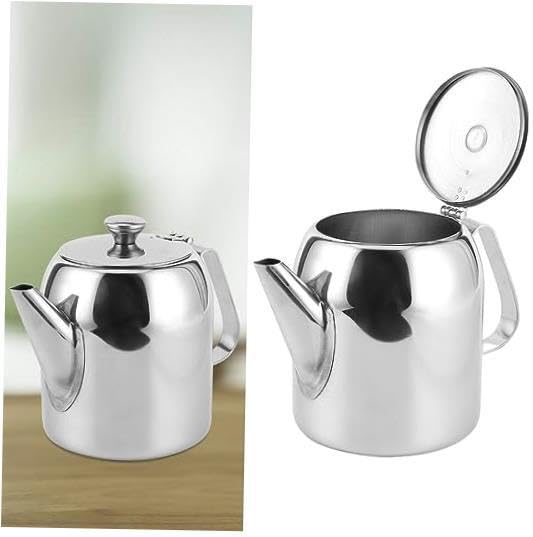 Premium Stainless Steel Tea Kettle - Grade Pot Durable Coffee Pot & with Short - Round Water Pot for Restaurants