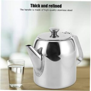 Premium Stainless Steel Tea Kettle - Grade Pot Durable Coffee Pot & with Short - Round Water Pot for Restaurants