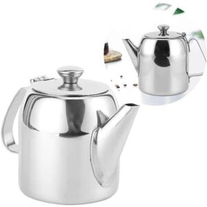 Premium Stainless Steel Tea Kettle - Grade Pot Durable Coffee Pot & with Short - Round Water Pot for Restaurants