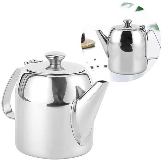 Premium Stainless Steel Tea Kettle - Grade Pot Durable Coffee Pot & with Short - Round Water Pot for Restaurants