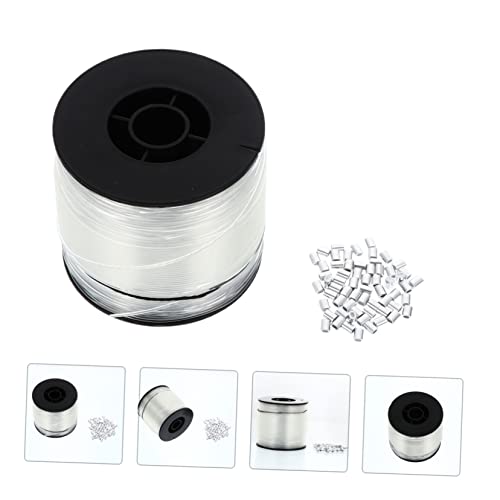 Kisangel 3 Sets Nylon Fishing line Aluminum Parts Clear monofilament Thread Outdoor Fishing Accessory Jewelry Making line sea Fishing line Nylon Fishing Leaders Elasticity Spool White