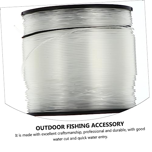 Kisangel 3 Sets Nylon Fishing line Aluminum Parts Clear monofilament Thread Outdoor Fishing Accessory Jewelry Making line sea Fishing line Nylon Fishing Leaders Elasticity Spool White