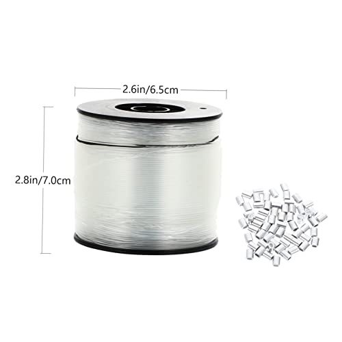 Kisangel 3 Sets Nylon Fishing line Aluminum Parts Clear monofilament Thread Outdoor Fishing Accessory Jewelry Making line sea Fishing line Nylon Fishing Leaders Elasticity Spool White