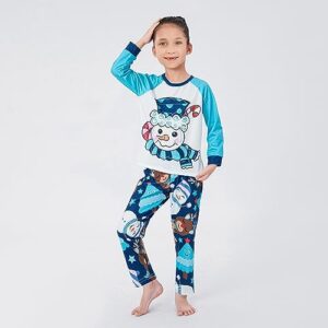 Halloween Matching Sets for Family Classic Letter Print Long Sleeve Raglan Tops + Pants Set Fall 2 Piece Set (Baby, I Blue, XL)