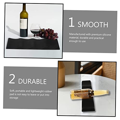 Cabilock 4 pcs Wine Bottle mat can Holder soda can Organizer for Refrigerator Fridge soda can Organizer Beer Stacker Vertical Wine Rack Creative Wind Bottle Tray Non-Slip Silica Gel Gift