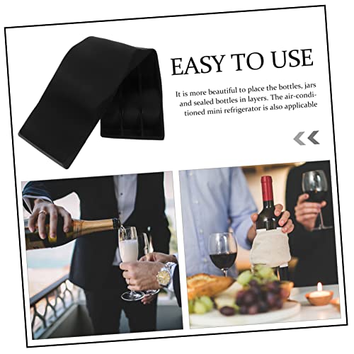 Cabilock 4 pcs Wine Bottle mat can Holder soda can Organizer for Refrigerator Fridge soda can Organizer Beer Stacker Vertical Wine Rack Creative Wind Bottle Tray Non-Slip Silica Gel Gift