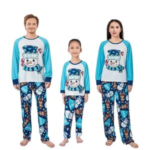 Halloween Matching Sets for Family Classic Letter Print Long Sleeve Raglan Tops + Pants Set Fall 2 Piece Set (Baby, I Blue, S)