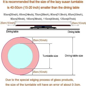 Lazy Susans Turntable Lazy Susan Turntable 50-120 Cm Round Glass Rotating Tray For Kitchen Dining Table Serving Plate ，Large Silent Tabletop Organizer,300KG Bearing For Banquets Party (Color : Gold