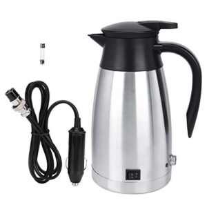 tyenaza electric kettle car, 12v / 24v 1000ml car truck electric heated hot water kettle bottle hot water cup