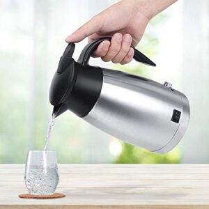 Tyenaza Electric Kettle Car, 12V / 24V 1000ml Car Truck Electric Heated Hot Water Kettle Bottle Hot Water Cup