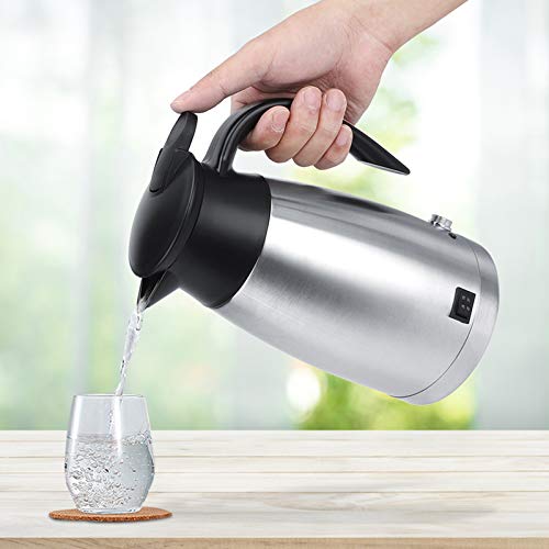 Tyenaza Electric Kettle Car, 12V / 24V 1000ml Car Truck Electric Heated Hot Water Kettle Bottle Hot Water Cup