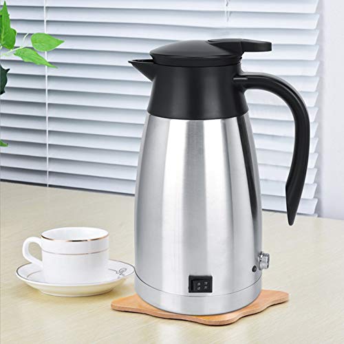 Tyenaza Electric Kettle Car, 12V / 24V 1000ml Car Truck Electric Heated Hot Water Kettle Bottle Hot Water Cup