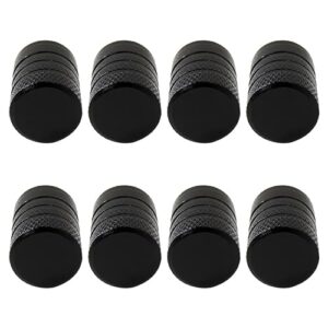 Pack of 8 Car Tire Stem Valve Caps Wheel Valve Covers Car Dustproof Waterproof Tire Cap Fit for Automobiles Motorcycles Trucks Bikes(Black) New