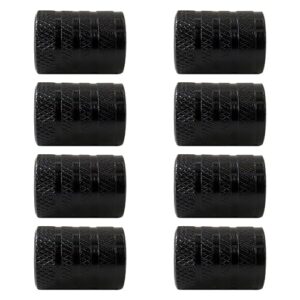 Pack of 8 Car Tire Stem Valve Caps Wheel Valve Covers Car Dustproof Waterproof Tire Cap Fit for Automobiles Motorcycles Trucks Bikes(Black) New