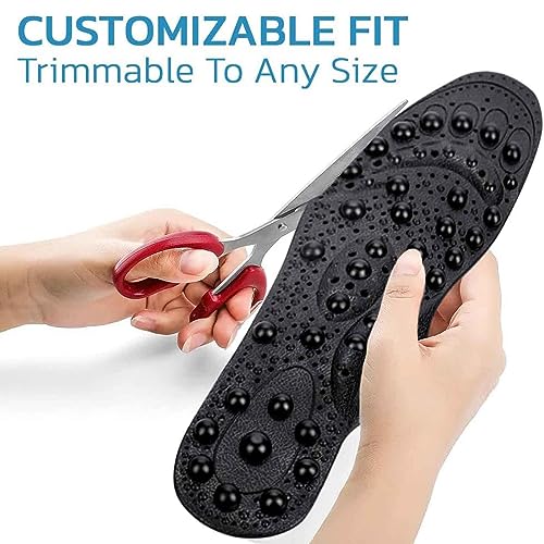 GFOUK™ TitanVein Far Infrared Tourmaline Acupressure Insoles, Gfouk Acupressure Insoles, Magnetic Insoles for Shoes (1Pair,Small)