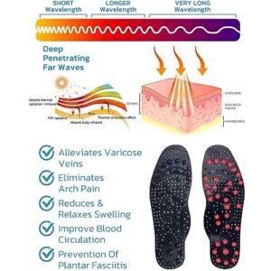 GFOUK™ TitanVein Far Infrared Tourmaline Acupressure Insoles, Gfouk Acupressure Insoles, Magnetic Insoles for Shoes (1Pair,Small)