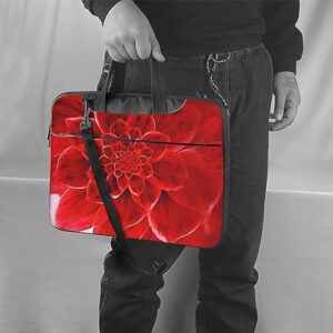 red flower Laptop Bag Men Women Computer Bag 15.6in Shoulder Messenger Bag Briefcase Business Work Bags Purse