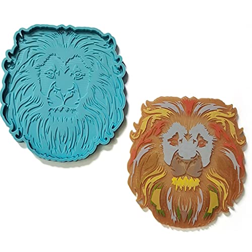 Lion Head Tray Epoxy Resin Mold Coaster Casting Silicone Mould DIY Crafts Jewelry Home Decorations Making Tools