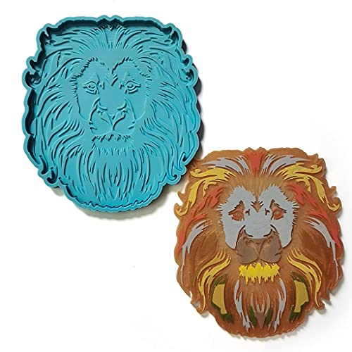 Lion Head Tray Epoxy Resin Mold Coaster Casting Silicone Mould DIY Crafts Jewelry Home Decorations Making Tools