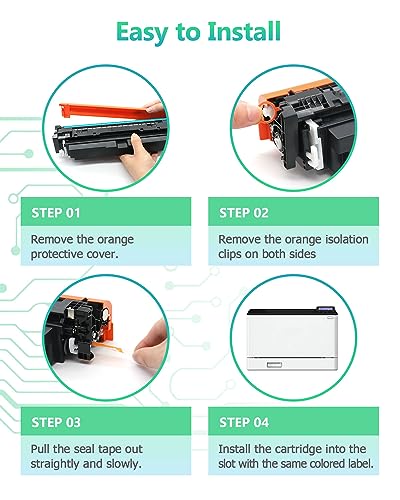 069 Toner Cartridge Replacement for Canon 069H for imageCLASS MF753Cdw MF751Cdw LBP674Cdw Printer ( 4 Pack )