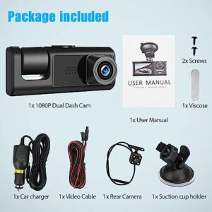 1080P Smart Dash Cam - 2.0Inch IPS Driving Recorder - Car Driving Recorder with Night Vision, Seamless Loop Recording, Emergency Video Lock - Video Recorder for Car - Dashcam