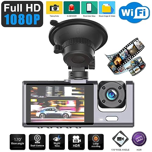 1080P Smart Dash Cam - 2.0Inch IPS Driving Recorder - Car Driving Recorder with Night Vision, Seamless Loop Recording, Emergency Video Lock - Video Recorder for Car - Dashcam