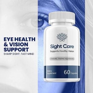 (Official) Sight Care - SightCare Pills, Sight Care 20/20 Vision Capsules Advanced, Sightcare Capsules for Eyes, Sight Cares, Sightcare Eye Reviews (60 Capsules, 30 Days)