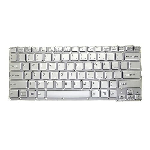 Laptop Keyboard for Sony for VAIO SVE14A SVE14A190S SVE14A190X SVE14A23CDS SVE14A25CG SVE14A25CN SVE14A25CV SVE14A25CXS English US Silver New