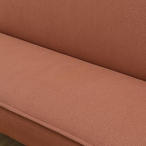 Opoiar, Fannel Futon, Modern Convertible Folding Sofa Bed Couch Sofabed, Light Brown