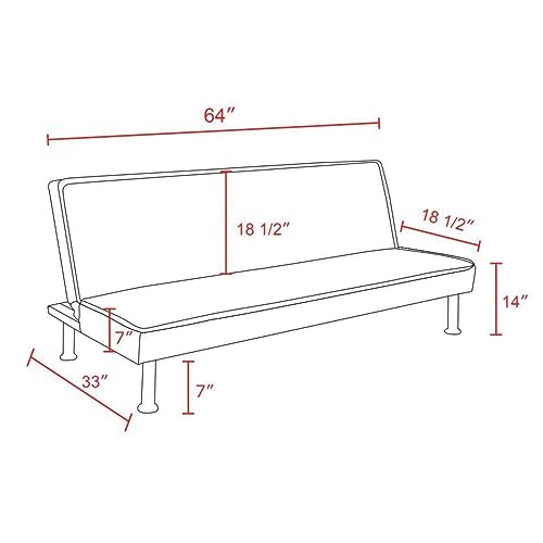 Opoiar, Fannel Futon, Modern Convertible Folding Sofa Bed Couch Sofabed, Light Brown