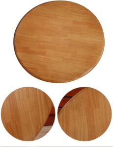 lazy susan turntable, wooden kitchen serving plate round rotating tray for hotel restaurant family kitchen, dining table centerpiece/wood (size : 60cm/23.6in)