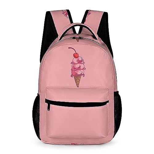 FunnyStar Blobfish Cherry Ice Cream Laptop Backpack Cute Daypack for Camping Shopping Traveling