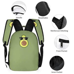 FunnyStar Avocado with Dark Glasses Laptop Backpack Cute Daypack for Camping Shopping Traveling