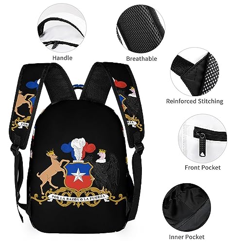 FunnyStar Coat Arms of Chile Laptop Backpack Cute Daypack for Camping Shopping Traveling