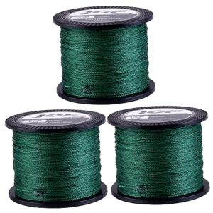 kisangel 3pcs 4 fishing line braided fishing rope fishing braid fishing accessories diamond braid fishing tool power pro line saltwater fishing rope pe weave anti bite line sensitive