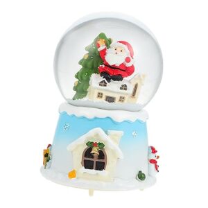 imikeya xmas snow globe 1pc crystal ball music box desk globe dinner table decor vintage snow globes resin luminous snow globe xmas crystal ball decor fairy snow globe