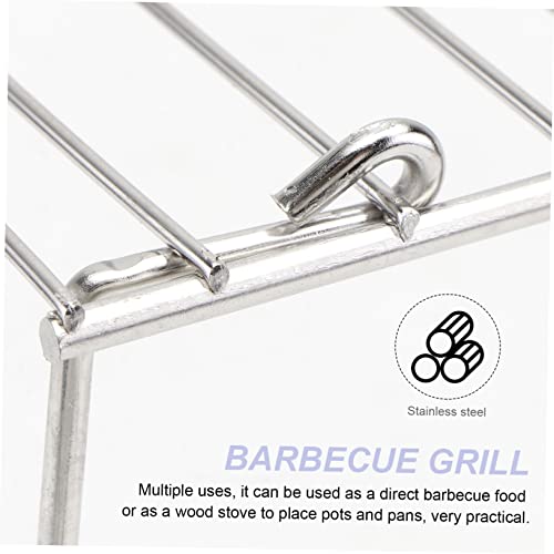 Yardwe 2 pcs mini grill gas barbecue grill portable grill outdoor grill Camping Barbecue Rack over fire camp grill Campfire Outdoor Barbecue Accessory Outdoor Barbecue Tool to rotate fold