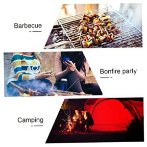 Yardwe 2 pcs mini grill gas barbecue grill portable grill outdoor grill Camping Barbecue Rack over fire camp grill Campfire Outdoor Barbecue Accessory Outdoor Barbecue Tool to rotate fold