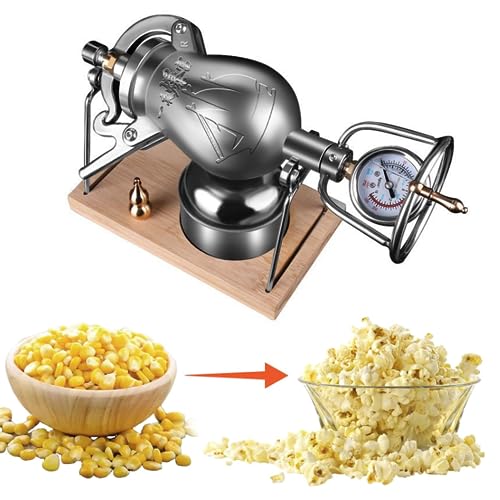 Chinese Popcorn Maker Popcorn Machine, Retro Nostalgia Mini Popcorn Machine Suitable for Corn Rice Soybean Mung Bean Red Bean