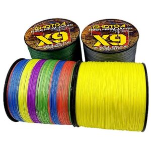 x9/12 fishing line 500m pe multifilament wire strong wear resistance saltwater/fresh water light bait fishing line